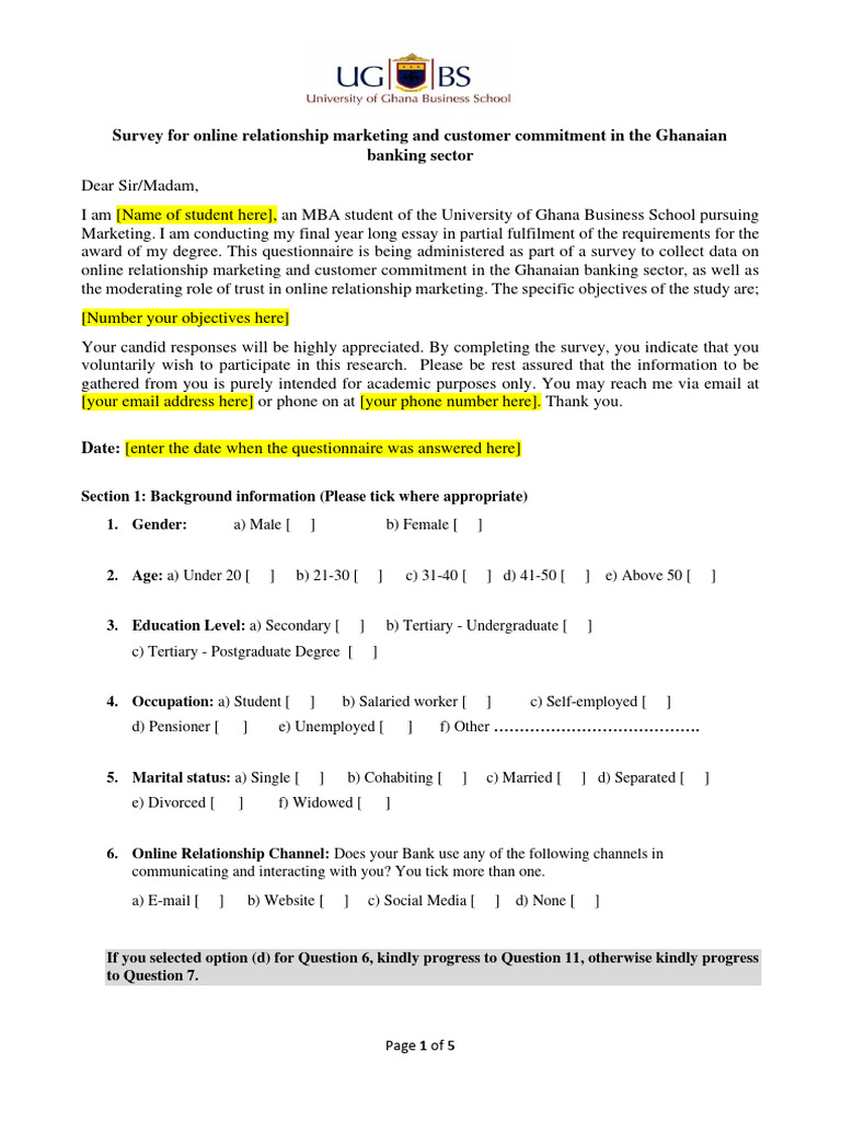 Sample Quantitative Questionnaire | PDF | Social Media | Popular ...