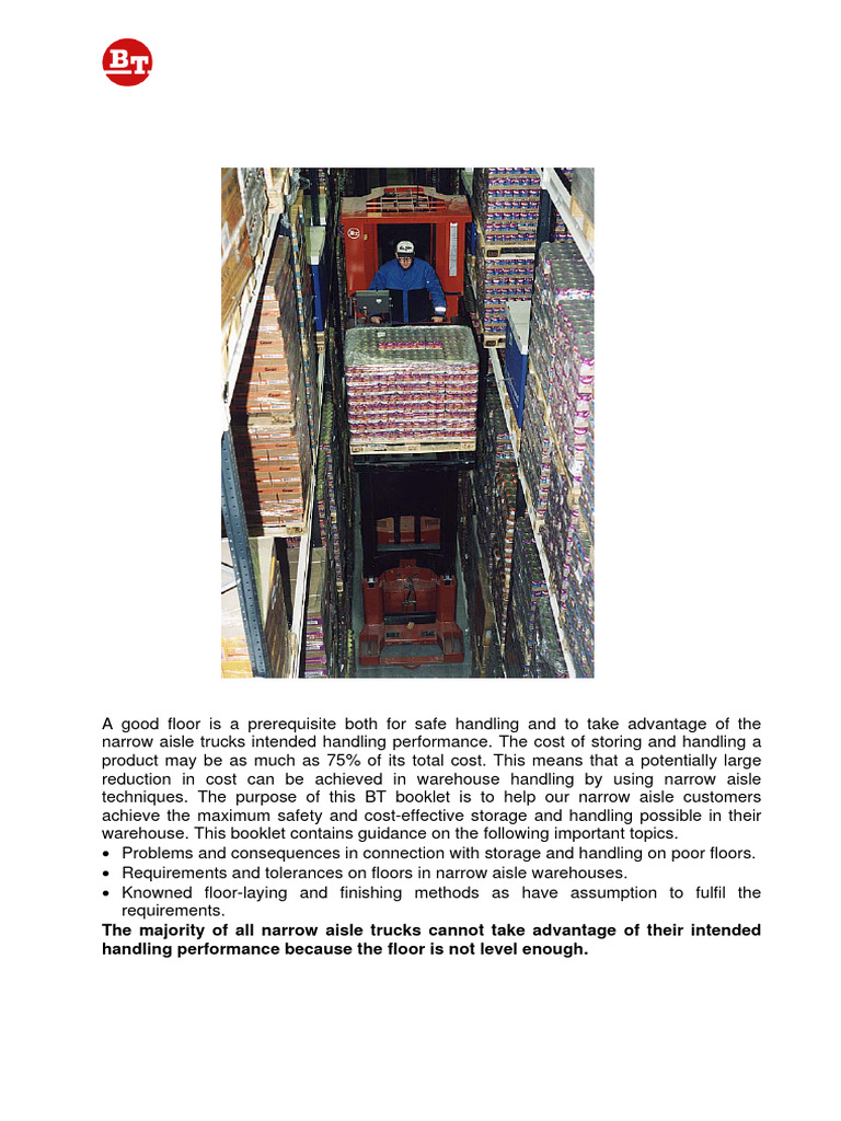 VNA Floor Requirements VR | PDF | Concrete | Warehouse