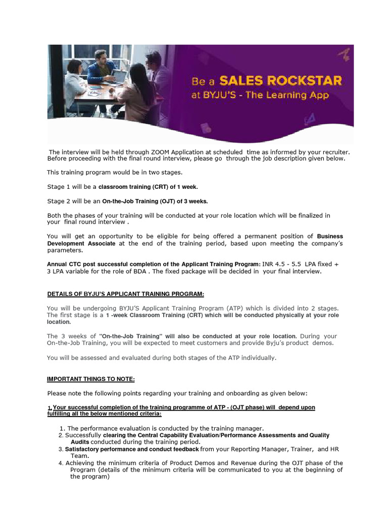 Letter Byjus Placement | PDF | Behavior Modification | Learning