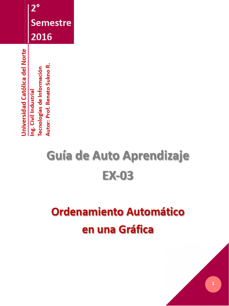GUIA-EX03-Ordenamiento Automatico en Una Grafica | PDF | Matriz (Matemáticas) | Informática