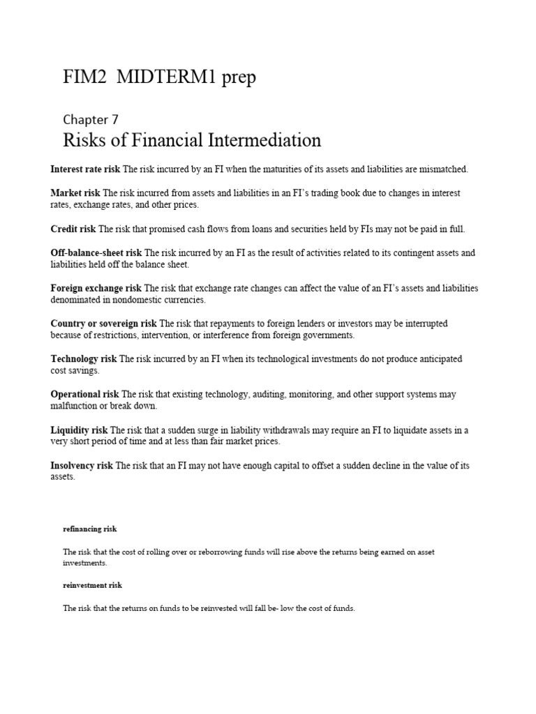 FIM2 MIDTERM1 Prep | PDF