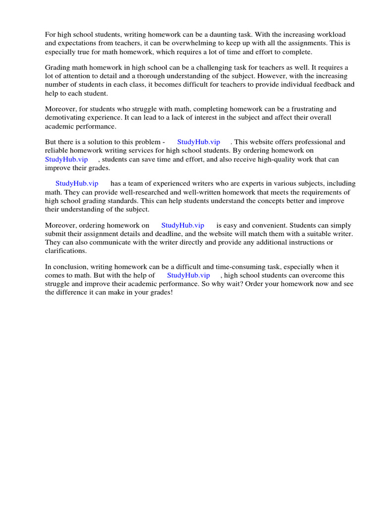 Grading Math Homework High School | PDF | Homework | Multiplication