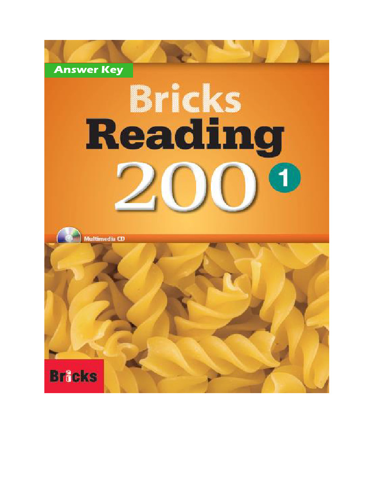 Bricks Reading 200-1 Answer Key | PDF | Adjective | Verb
