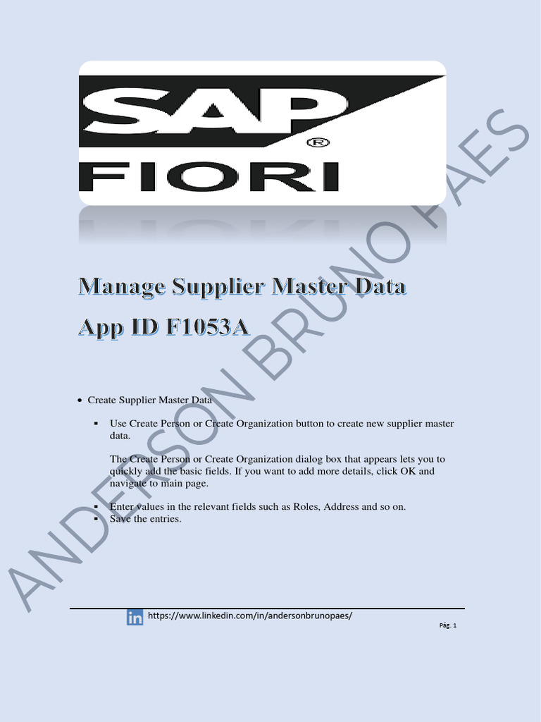 Create SAP FIORI Business Partner | PDF | Computing