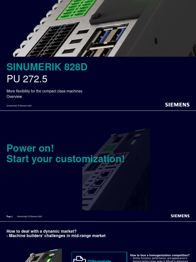 Sinumerik 828d Pu272.5 - Overview | PDF | Programmable Logic Controller | Personal Computers