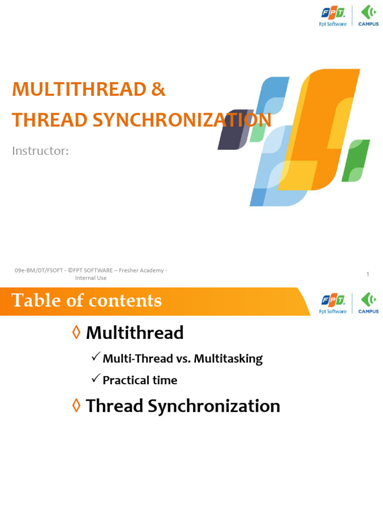 Multithread And Synchronization Pdf Thread Computing Process Computing