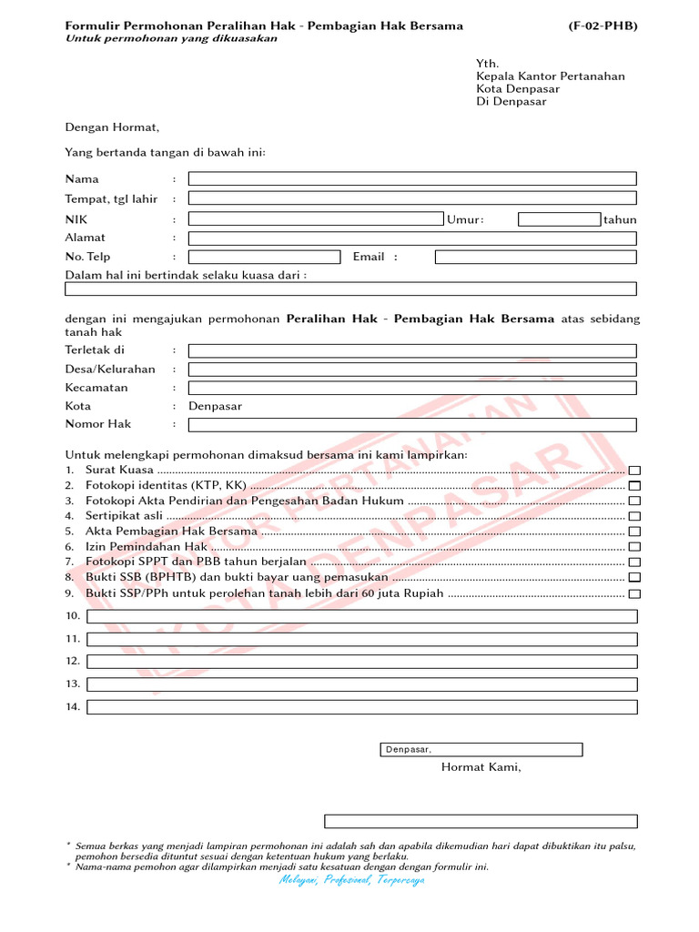 PHB Pemohon Kuasa | PDF