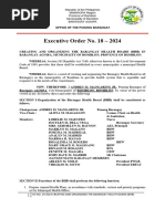 Executive Order Barangay Health Board | PDF | Public Sphere | Government