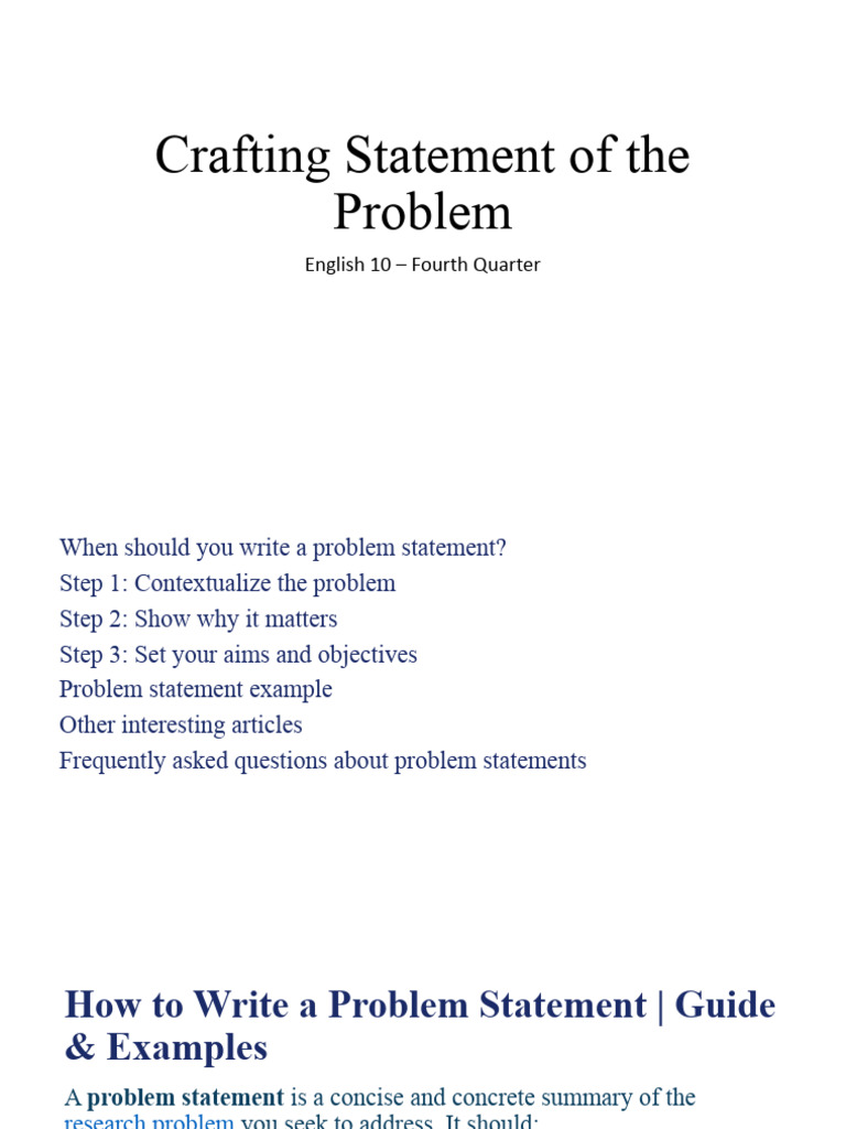 Writing Effective Problem Statements | PDF | Employment | Turnover (Employment)