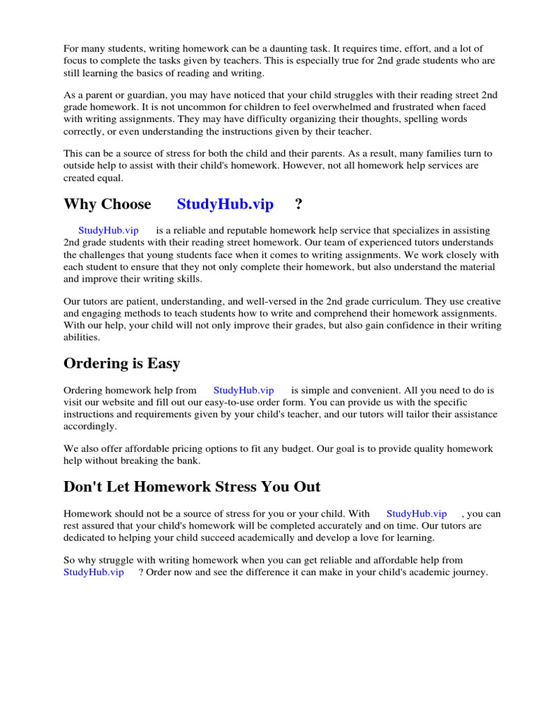 Reading Street 2nd Grade Homework | PDF | Homework | Safari (Web Browser)