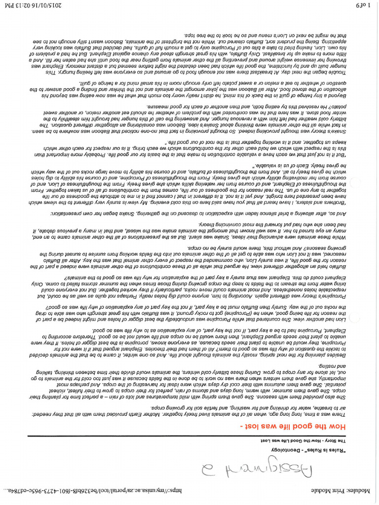 SUS1501 Assignment 2 | PDF