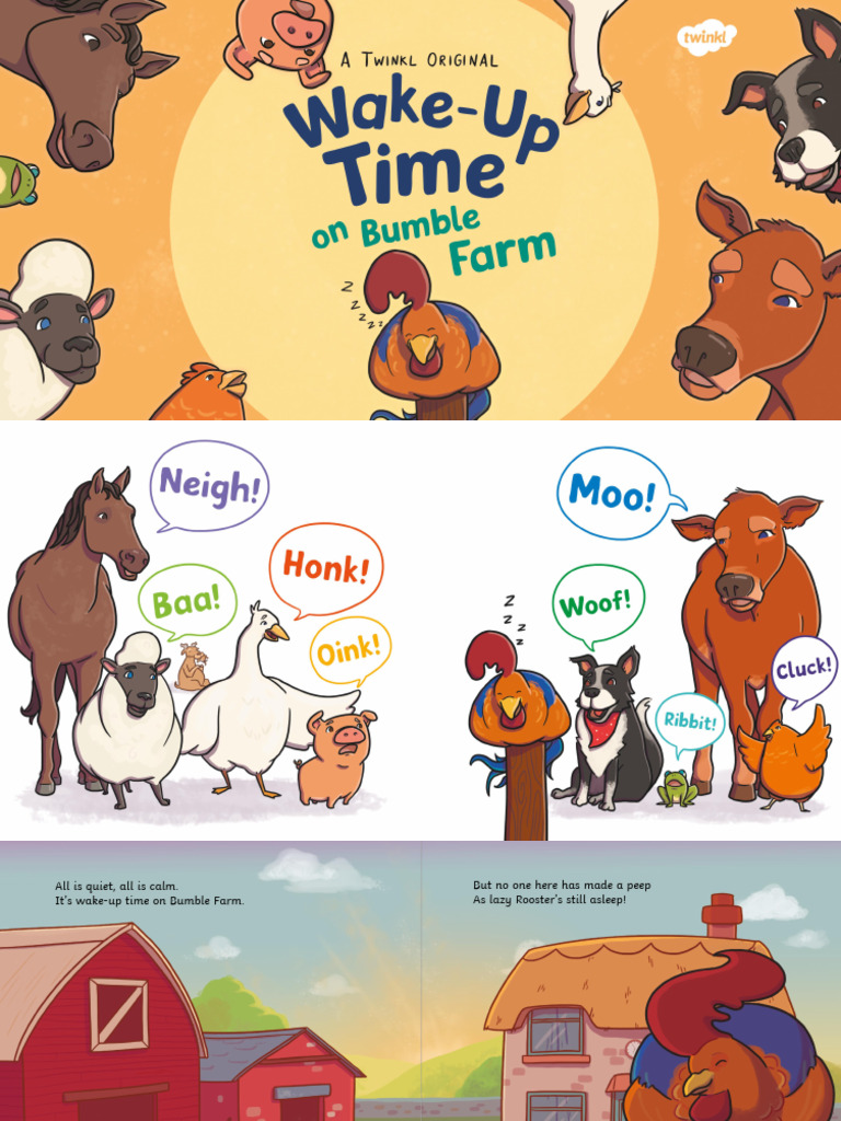 T e 2549740 Wake Up Time On Bumble Farm Story Powerpoint Ver 5 | PDF ...