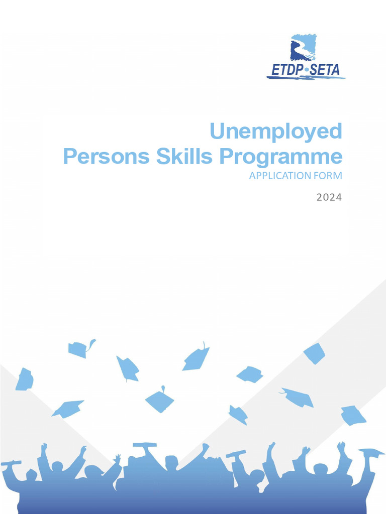 2024 - ETDP SETA Unemployed Persons Skills Programme - Application Form | PDF | Entrepreneurship ...