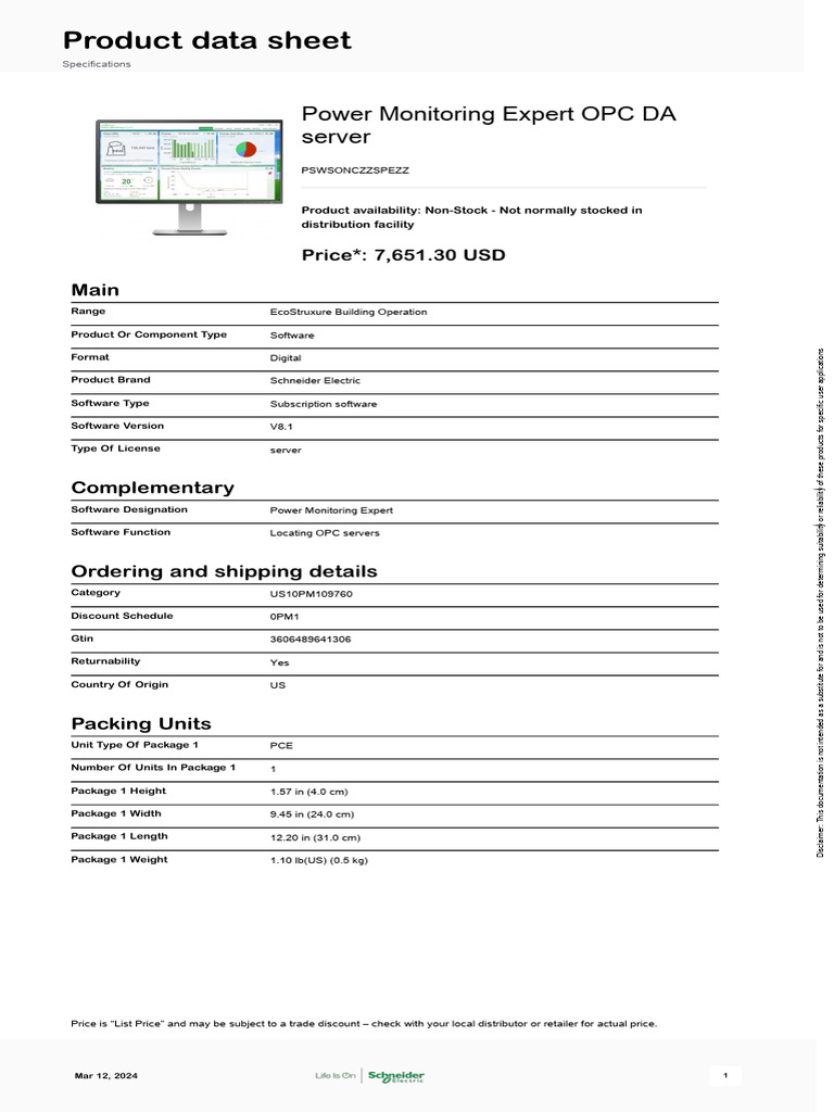 Power Monitoring Expert Software Overview | PDF | Sustainability ...