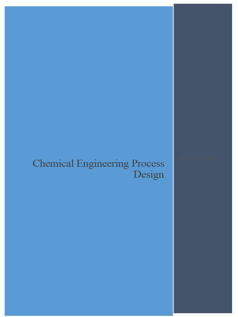 Chemical Engineering Process Design | PDF
