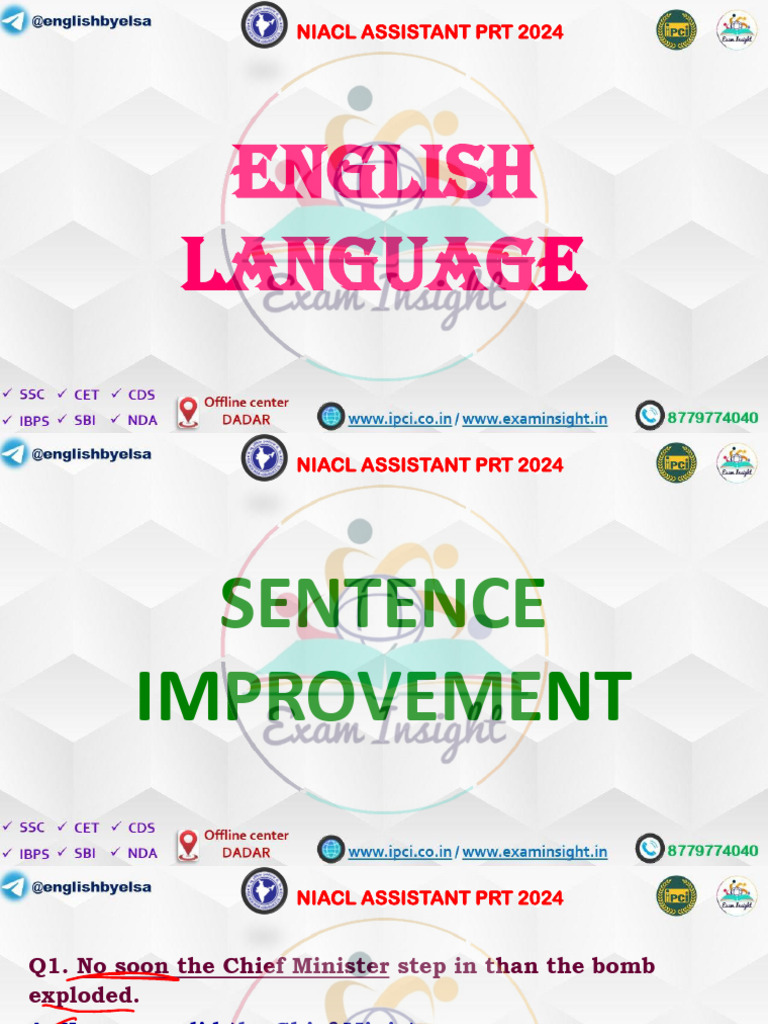 NIACL Asst. PRT English Language-I & II | PDF | Impressionism