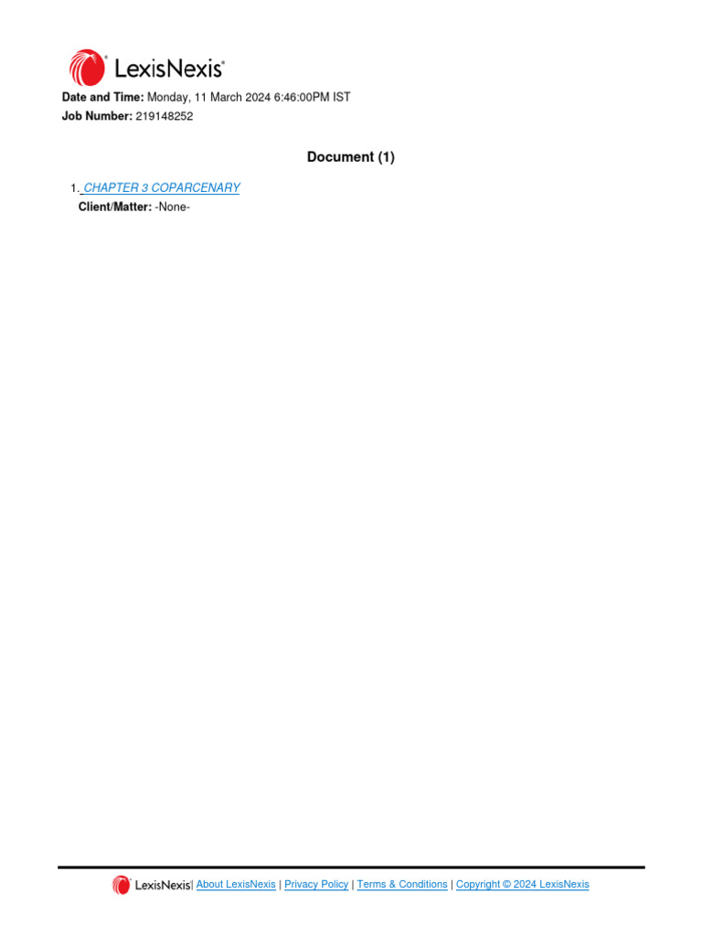 Chapter 3 Coparcenary | PDF | Concurrent Estate | Property