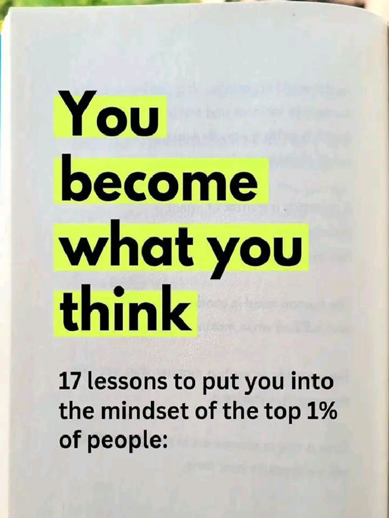 You Become What You Think ? | PDF