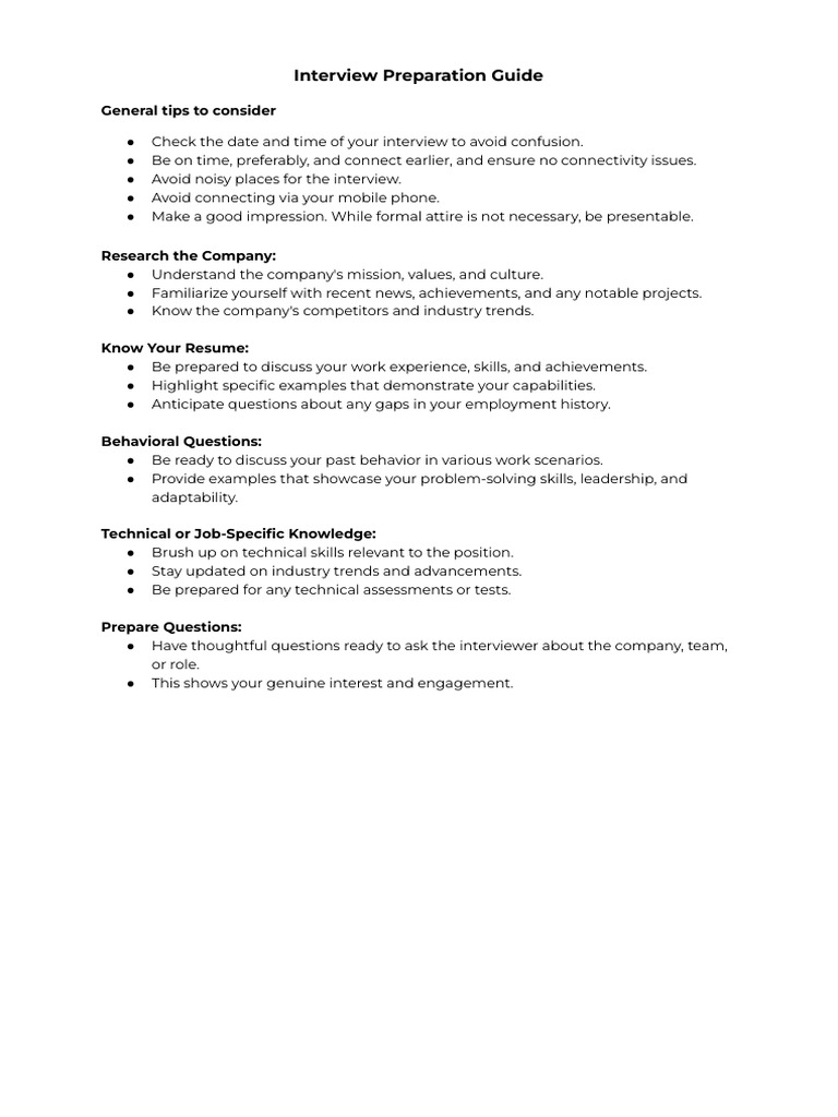 Interview Preparation Guide - Julius - Content Editor | PDF | Analytics ...