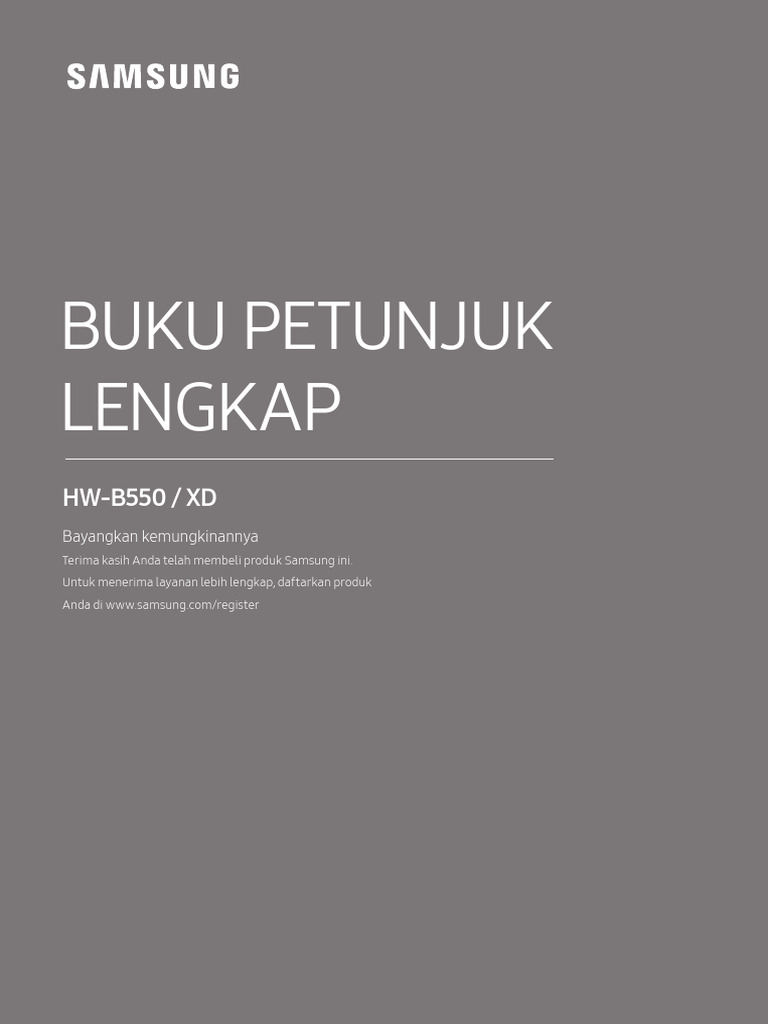 Buku Petunjuk HW-B550 XD FM | PDF | Griya & Taman | Teknologi & Rekayasa
