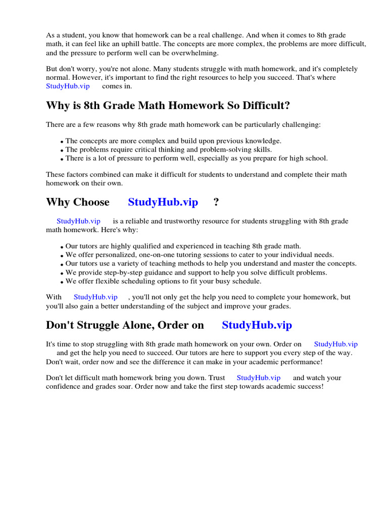 Math Homework Help 8th Grade | PDF | Worksheet | Mathematics