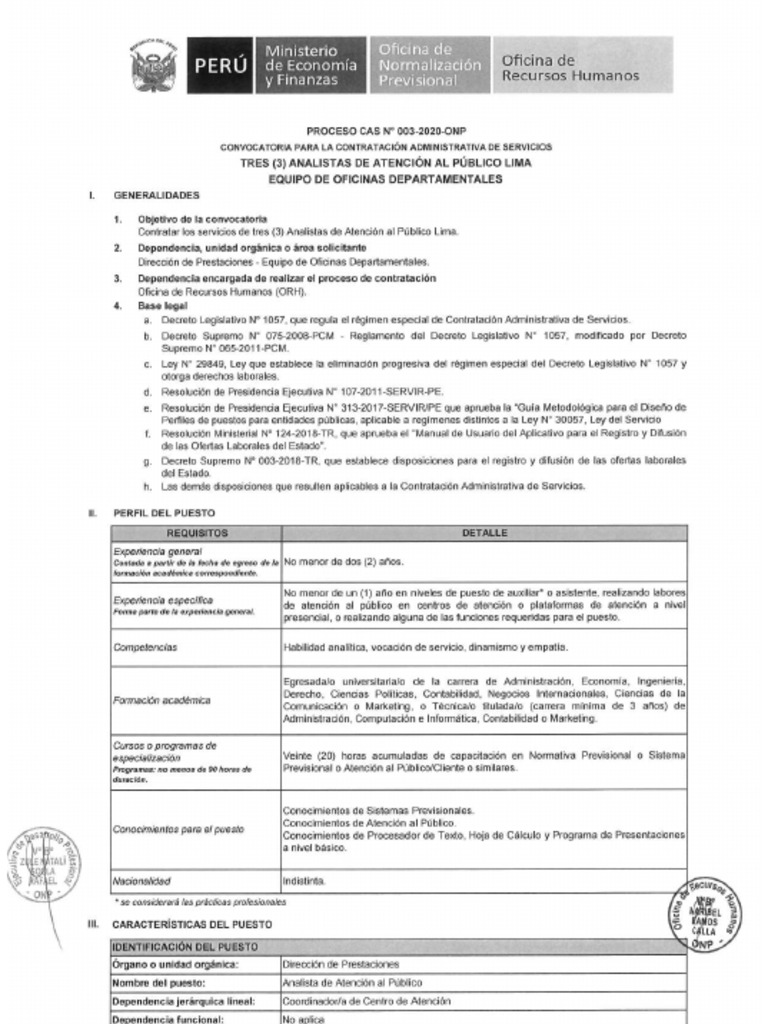 Bases Servir-Portal Cas 003 | PDF