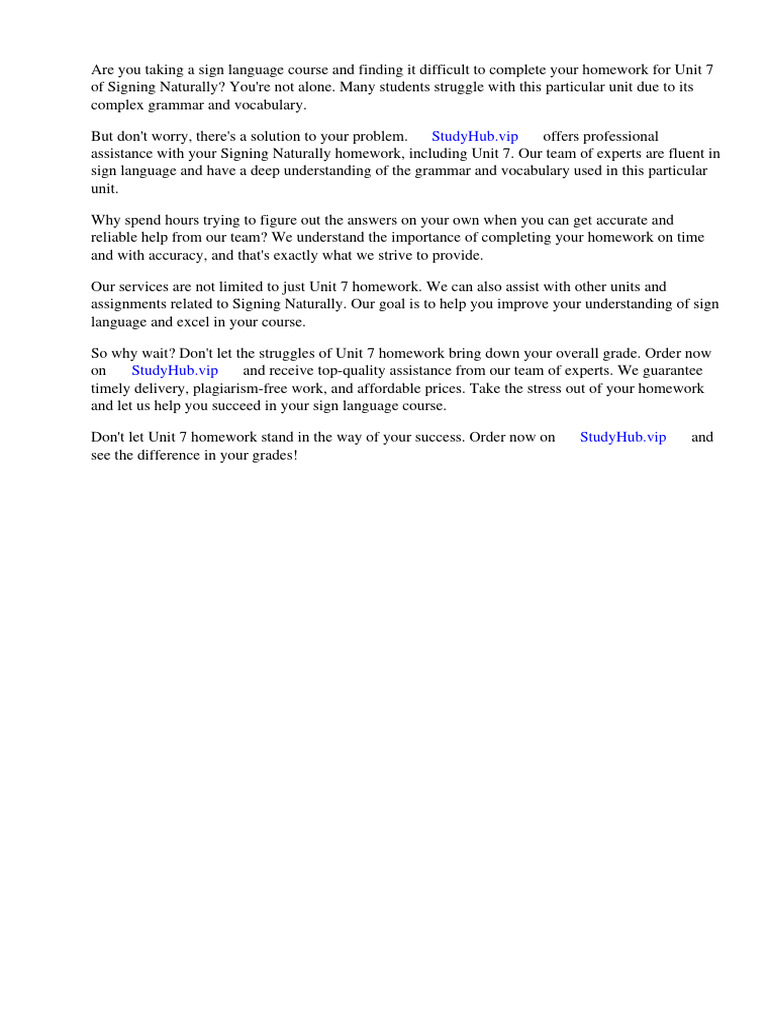 Signing Naturally Homework Answers Unit 7 | Download Free PDF ... Signing Naturally Homework Answers Unit 7 | Download Free PDF ...