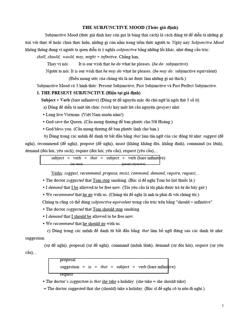 Subjunctive | PDF