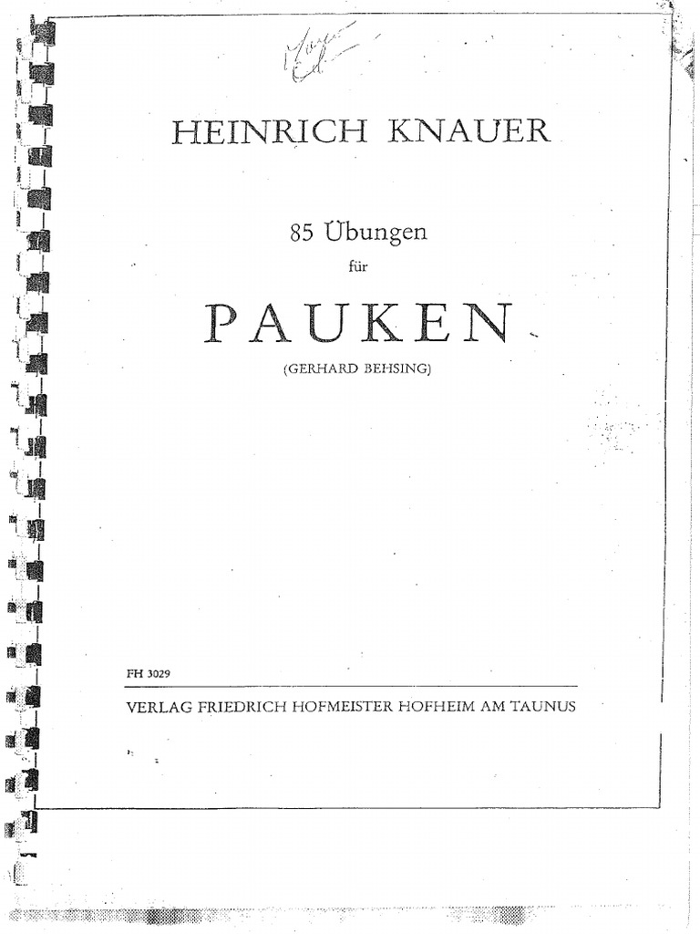 KNAUER 85 Ubungen Fur Pauken | PDF