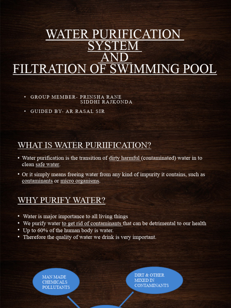 Water Purification and Water Treatment of Swimming Pool | PDF | Water ...