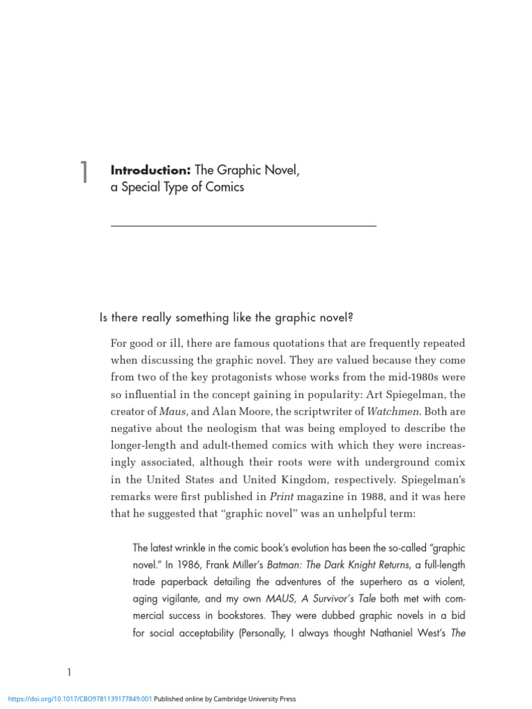 Understanding Graphic Novels Today | PDF | Comics | Novels