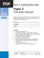 2024 Key Stage 2 Maths Test Paper | PDF | Copyright | License