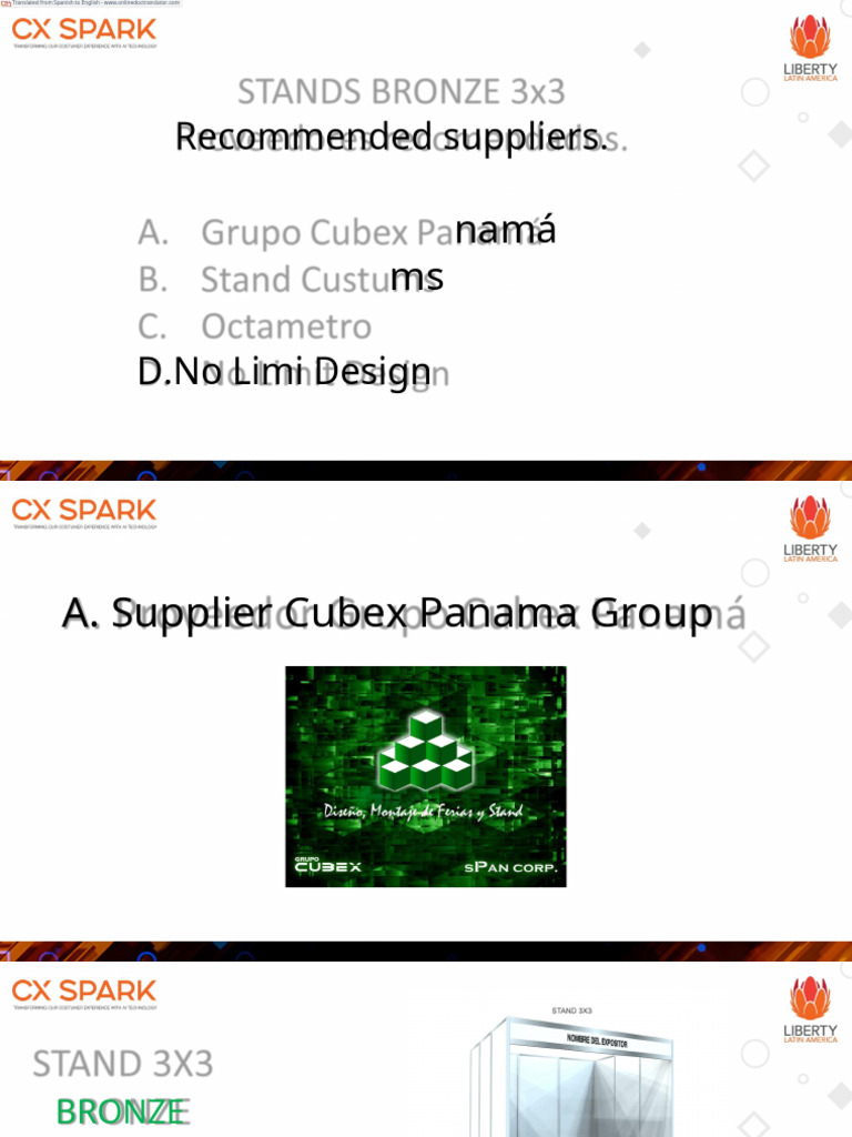 CX SPARK EVENT STANDS BRONZE 3x3.es - en | PDF | Interior Design