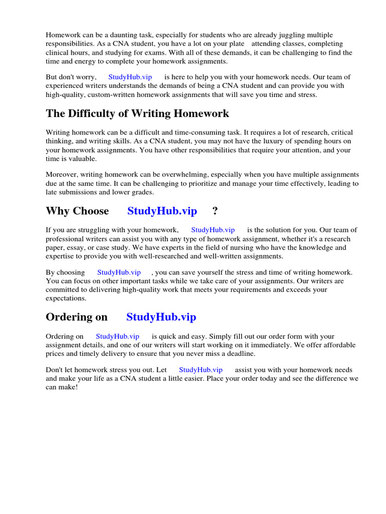 Homework Cna | PDF | Homework | Worksheet