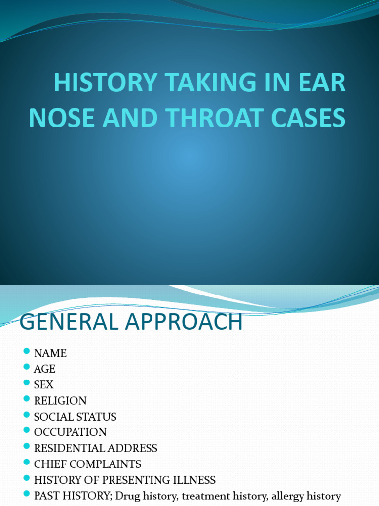 ENT CASE | PDF | Tinnitus | Ear
