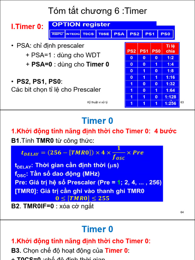 Tóm tắt chương 6 - Timer | PDF