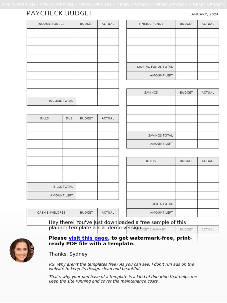 Paycheck Budget With Cash Envelopes-remarkable-Vertical | PDF | Budget ...