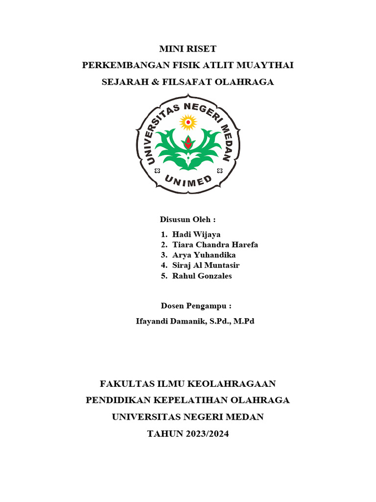 Mini Riset Sejarah Olahraga Cabor Muaythai | PDF | Olahraga & Rekreasi | Kesehatan Holistik