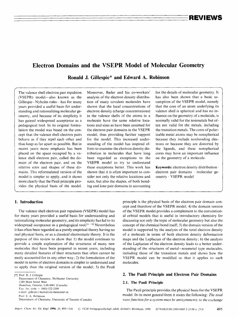 Angew Chem Int Ed Engl - March 4 1996 - Gillespie - Electron Domains ...