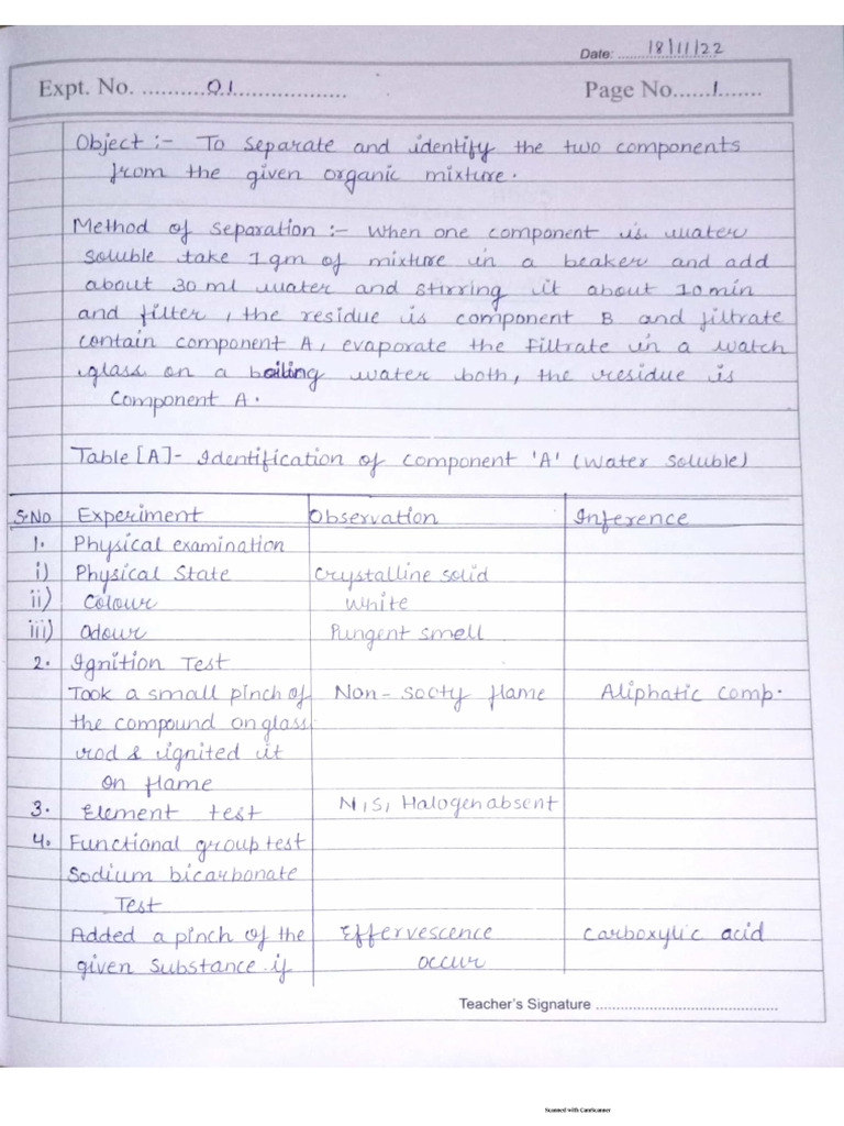 Chemistry Practical File 3rd Year | PDF
