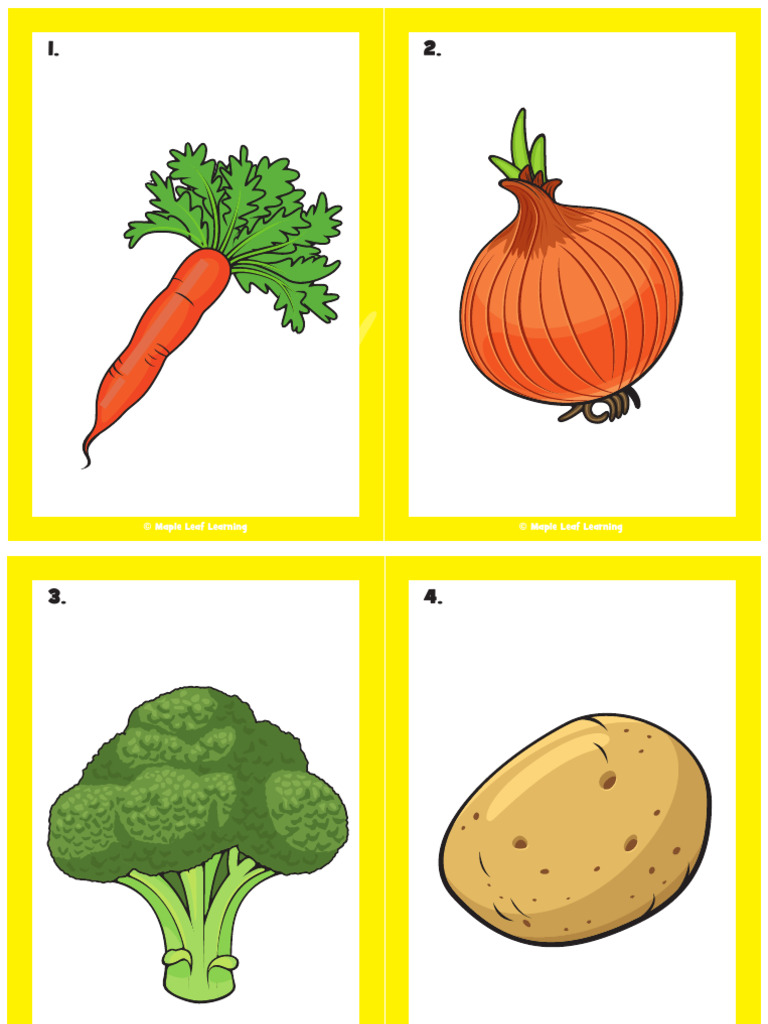 Vegetable List for Learning | PDF