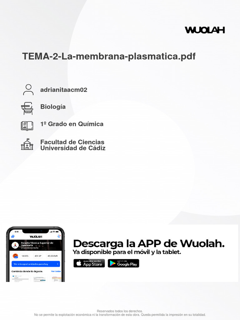 TEMA 2 - La Membrana Plasmática | PDF | Membrana celular | La matriz extracelular