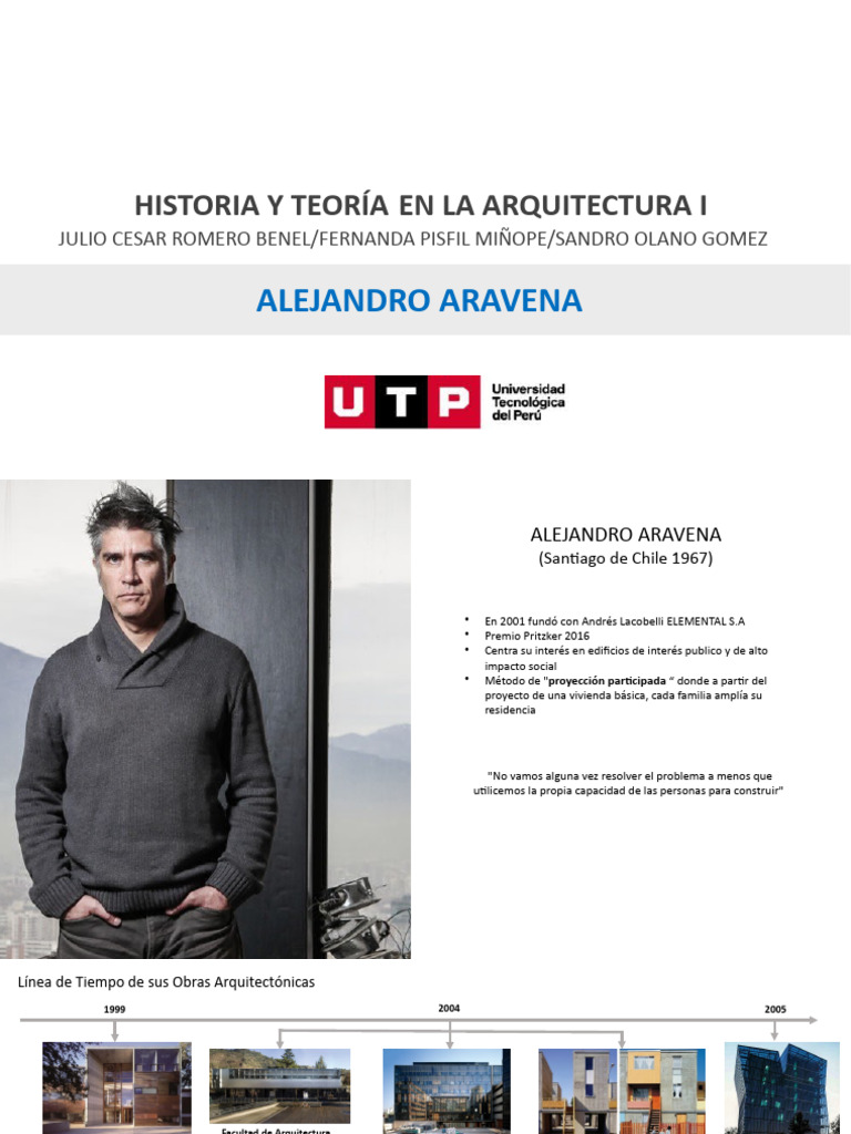 Alejandro Aravena: Innovación y Arquitectura Social | PDF