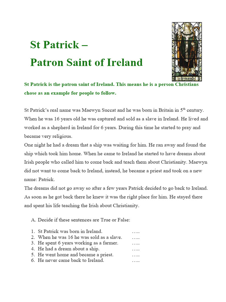 St Patrick: Life and Legacy | PDF | Social Science | Religion ...