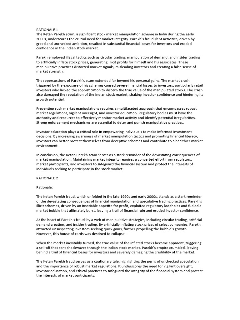 Rationale 1 | PDF | Audit | Economies