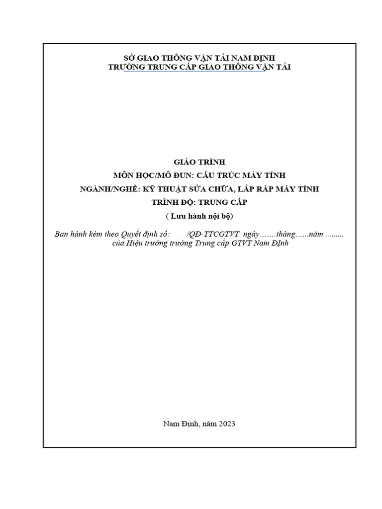 MD09 Cautrucmaytinh | PDF