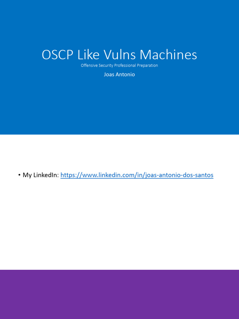 OSCP Like Vulns Machines | PDF | Games & Activities