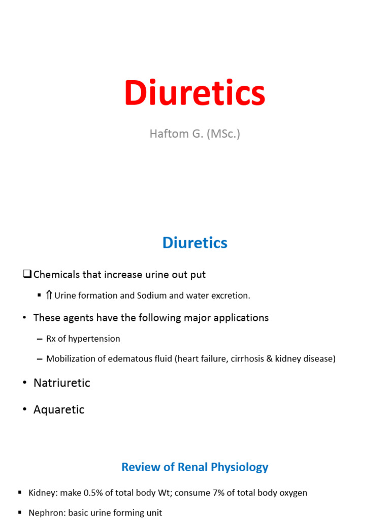 Diuretics | Download Free PDF | Kidney