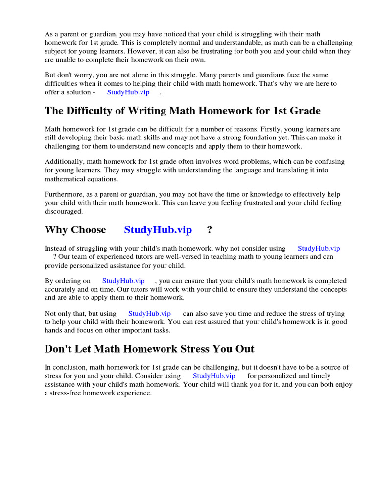 Math Homework 1st Grade | PDF | Worksheet | Mathematics