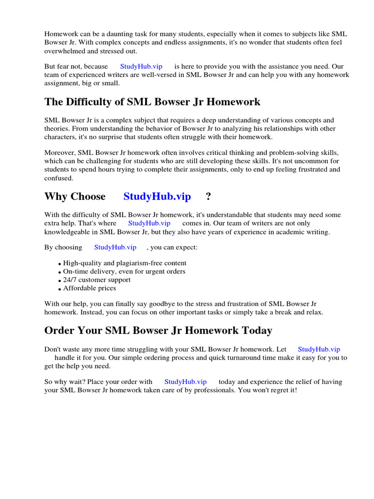 SML Bowser JR Homework | PDF | Homework | Mario